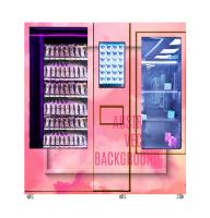 China Automatic Beauty Cosmetics Vending Machines LED Lighting Custom Stickers Display Window for sale