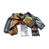 China Plating Custom Metal Medal Colorful Ribbon Packaging Marathon Finisher Medal for sale