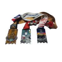 China Zinc Alloy Sports Custom Race Medals Five Color Ribbon Packaging Personalised Running Medals for sale