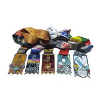 China Zinc Alloy Sports Custom Race Medals Five Color Ribbon Packaging Personalised Running Medals for sale