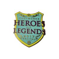 China Zinc Alloy Cast Plating Custom Metal Badges UV Print Color Cartoon Metal Plate Name Tags for sale