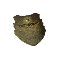 China Zinc Alloy Cast Plating Custom Metal Badges UV Print Color Cartoon Metal Plate Name Tags for sale