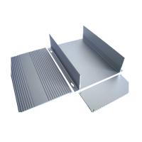 China Power Supply Aluminum Instrument Enclosure AL6063 Oxidized Black Aluminum Battery Enclosure for sale
