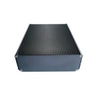 China Power Supply Aluminum Instrument Enclosure AL6063 Oxidized Black Aluminum Battery Enclosure for sale