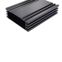 China Power Supply Aluminum Instrument Enclosure AL6063 Oxidized Black Aluminum Battery Enclosure for sale