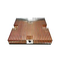 China Skived Fin Heat Sink High Power Copper Radiator Heat Dissipation Module for sale