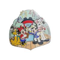 China UV Print Color Cartoon Custom Metal Badges Zinc Alloy Badge Enamel Pin Metal Logo Badges for sale