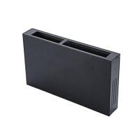 China Switch Cover Precision Metal Fabrication Stamping Black Dusted Power Box 6063 Aluminum Alloy Cover for sale