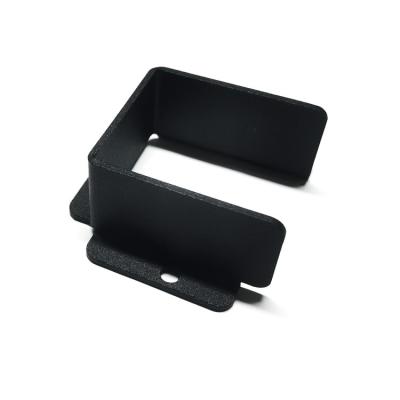 China AL6061 Metal Stamping Part Fixed Bracket Aluminum Alloy Parts Anodized Black for sale