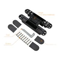 China Three Dimensional Adjustable Stainless Steel Door Hinges Invisible Door 180 Degree Hinge H-Mute for sale