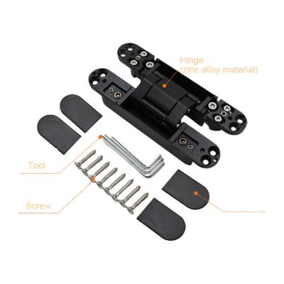 China Three Dimensional Adjustable Stainless Steel Door Hinges Invisible Door 180 Degree Hinge H-Mute for sale