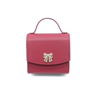 China Luxury PU Leather Solid Color Classic Rectangle Ring Necklace Bow Travel Set Jewelry Box Valentine's Day Custom Plastic for sale