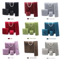 China Customized Square Velvet Luxury Black Jewelry Gift Box with Gold Foil Stamps Customizable for Bracelets Rings Necklaces for sale