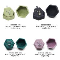 China Customized Logo Hexagonal Velvet Mini Ring Box  Jewelry Display with Luxury Display for sale