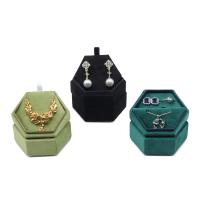 China Customized Logo Hexagonal Velvet Mini Ring Box  Jewelry Display with Luxury Display for sale