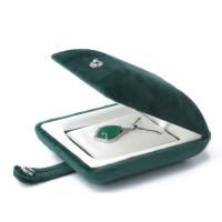 China Best-selling Luxury Dark Green Velvet Square Customized Jewelry Packaging Display Ring Box for Necklace Earrings Bracelet for sale