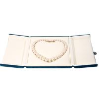 China Best Selling Square Pearl Chain Luxury Velvet Jewelry Box for Wedding Pendant Earring Bracelet Ring Necklace Gift Packaging for sale