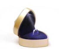 China Crown Luxury Customized Heart Shaped LED Light Jewelry Box with Velvet Lining for Valentine's Day-OEM Available for sale