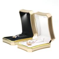 China Customizable Factory Luxury Square LED Light Velvet Lining Necklace Jewelry Box Gift Box for Premium Jewelry Packaging for sale