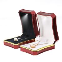 China Customizable Factory Luxury Square LED Light Velvet Lining Necklace Jewelry Box Gift Box for Premium Jewelry Packaging for sale