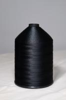 China High Tenacity Polyester Sewing Thread 1000D 3 Black for Industrial Use for sale