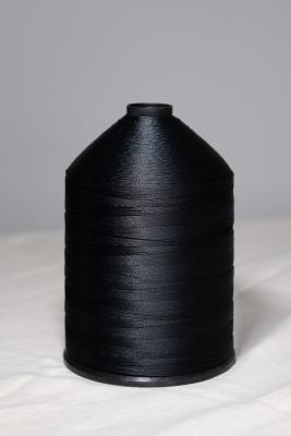 China High Tenacity Polyester Sewing Thread 1000D 3 Black for Industrial Use for sale