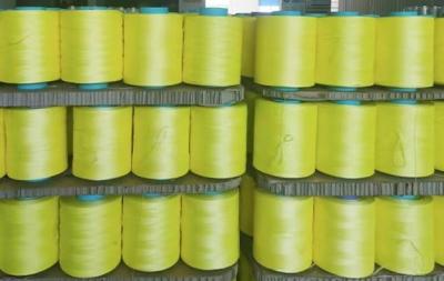 China Yellow Polyester Thread 210D-6000D High Tenacity Sewing Yarn for Upholstery for sale