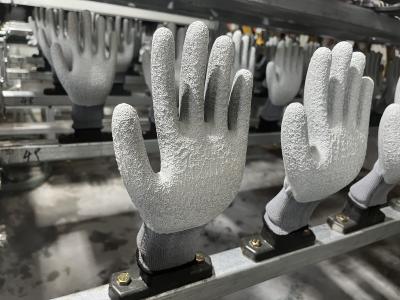China Automatic Latex Coated Work Glove Dipping Plant 36000 Pairs Per 24 Hours for sale