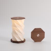 China Wooden Pleated Origami Paper Lamp Round 700mah OEM for sale