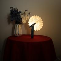 China Japanese Paper Sculptural Accordion Table Lamp Night Light Home Decor OEM for sale