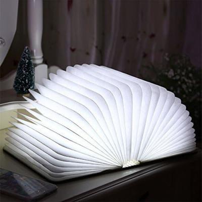 China White Wooden Folding LED Ceiling Paper Lamp Small Book Light 5V for sale