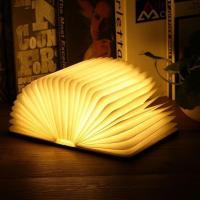 China White Wooden Folding LED Ceiling Paper Lamp Small Book Light 5V for sale