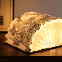 China 1200mAh Foldable Night Paper Book Lamp Flower Drawing Lighting for sale
