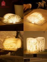 China Eco Friendly Book Geometric Paper Lamp Decoration Museum Nightlight for sale