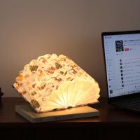 China Creative Wood Paper Book Lamp Reading Lighting Christmas Decorations USB Charging for sale