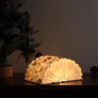 China Creative Wood Paper Book Lamp Reading Lighting Christmas Decorations USB Charging for sale
