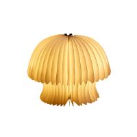 China Hanging Wooden Jellyfish Origami Pleated Paper Lamp LED Reading Light for sale