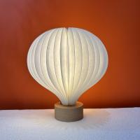 China Wooden Nightstand Balloon Paper Lantern Lamp For Bedroom 3.7V for sale