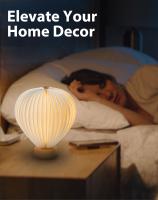 China RGB LED Rechargeable Cordless Hot Air Balloon Paper Lamp Origami Desk Night Light for sale