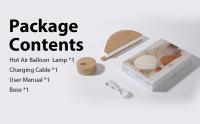 China RGB LED Rechargeable Cordless Hot Air Balloon Paper Lamp Origami Desk Night Light for sale