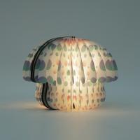 China LED Touch Origami Mushroom Paper Lamp Lights Battery Powered Flexible for sale
