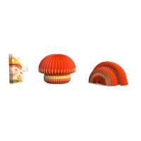 China Decorative Folding Origami Paper Mushroom Lamp Wooden Base for sale
