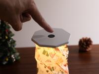 China Portable Paper Spinning Lamp Night Light Christmas Clip On Folding Lantern for sale