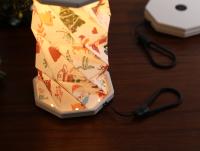 China Portable Paper Spinning Lamp Night Light Christmas Clip On Folding Lantern for sale