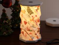 China Portable Paper Spinning Lamp Night Light Christmas Clip On Folding Lantern for sale
