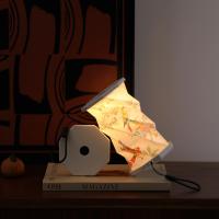 China Smart Touch LED Handmade Robin Rotating Paper Lamp Night Light Home Lantern for sale