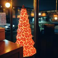 China 110V-240V LED Standing Origami Paper Lights Eco Friendly Warm White Lamp for sale