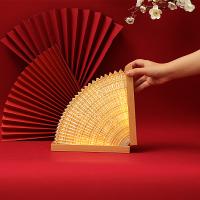 China 18cm 3.7V PE Folding Paper Lamp LED Light Book Fan Shaped for sale