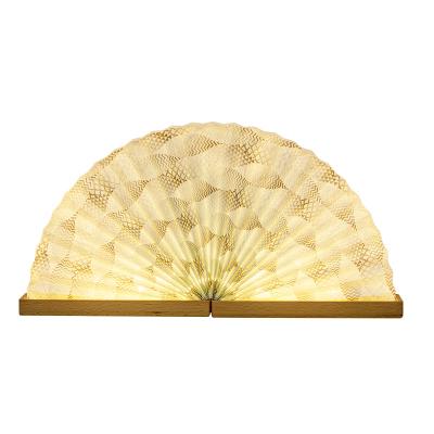 China IP20 Modern Portable Paper Fan Lamp LED Light Colourful 2700K for sale