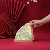 China IP20 Modern Portable Paper Fan Lamp LED Light Colourful 2700K for sale